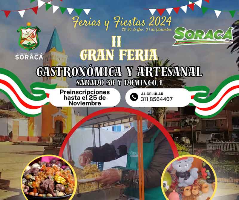 SORACÁ: Ferias y Fiestas 2024 - Fondocultura.org